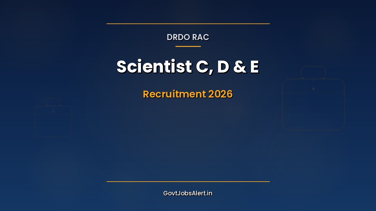 DRDO Scientist C & D Recruitment 2026: 33 Posts (Advt 157), Apply ...