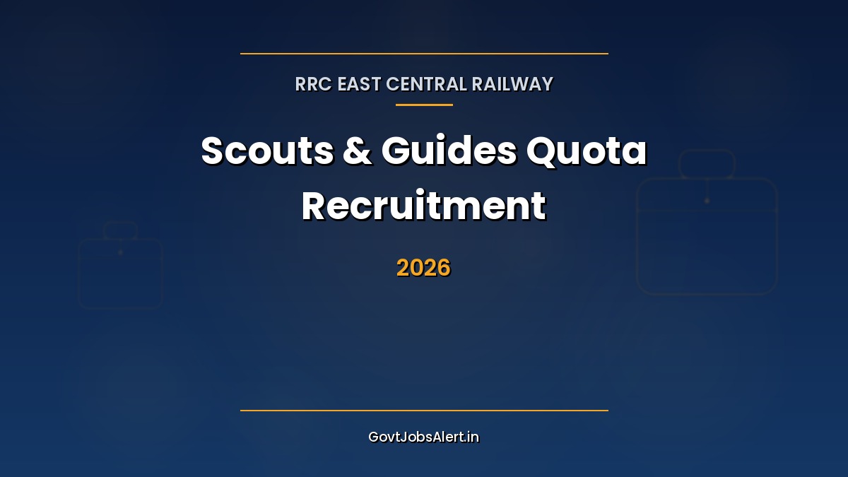 RRC ECR Scouts & Guides Quota Recruitment 2026 — Apply Online for 15 ...