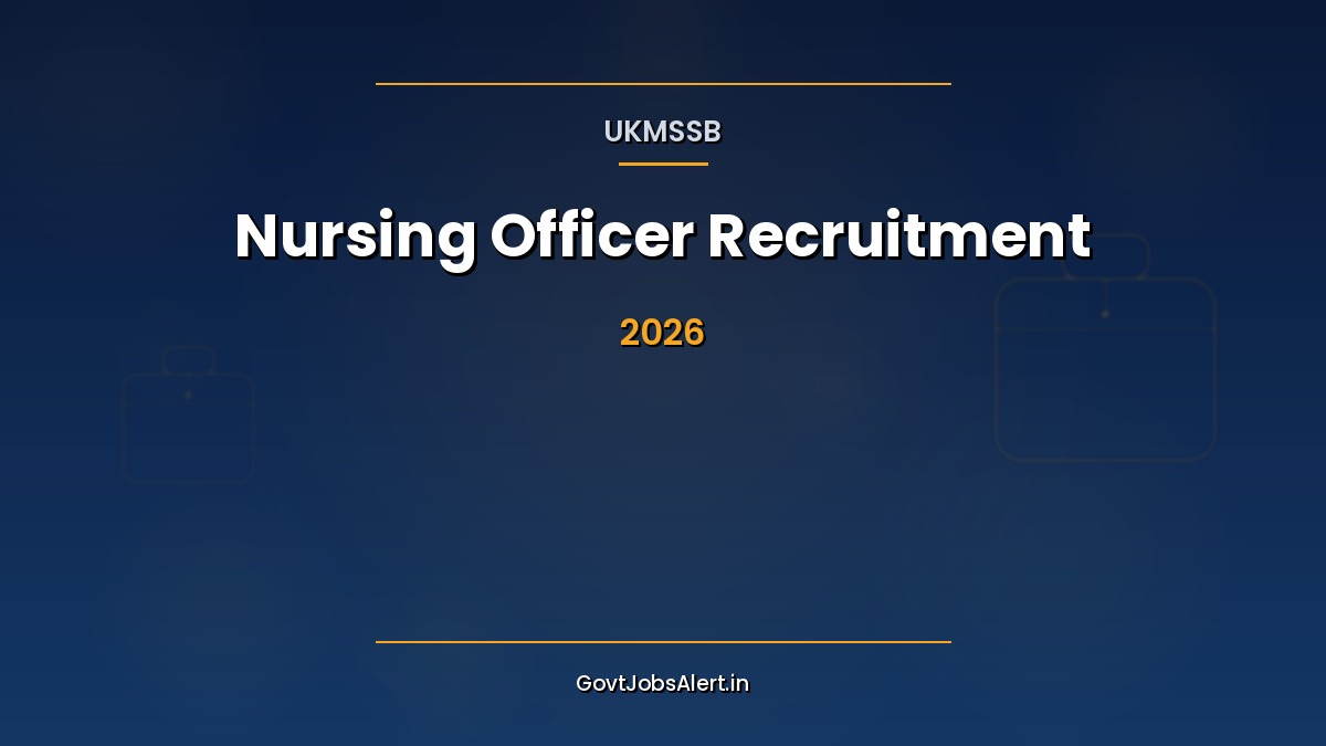 UKMSSB Nursing Officer Recruitment 2026: Apply Online for 196 Staff ...